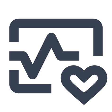 Ecg Outline Icon Free Png And Svg Material Symbols