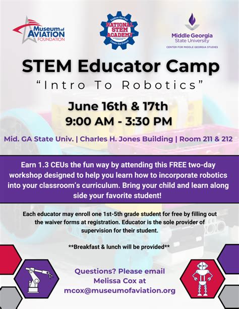 Official Mga Flyer Intro To Robotics 1 Museum Of Aviation Foundation
