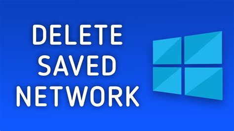 How To Delete Saved Wi Fi Network On Windows 10 YouTube