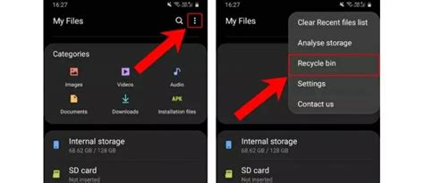 Where Is The Recycle Bin On The Samsung Galaxy Tablet