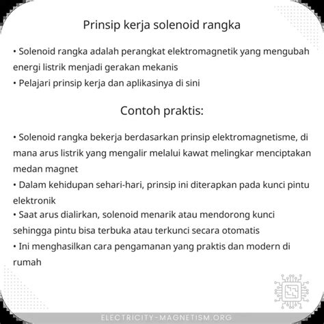 Prinsip Kerja Solenoid Rangka Electricity Magnetism