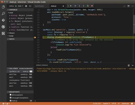Electron Debugging
