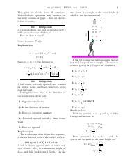 HW Solutions Pdf Hsu Yh HW Tsoi Way Down It Is Caught At The Same Height