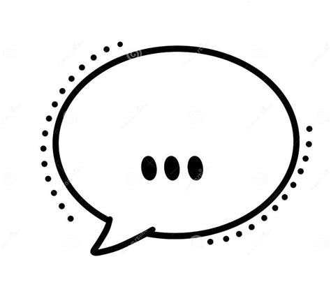 Speech Bubble Three Dots Communication Cartoon Stock Illustration