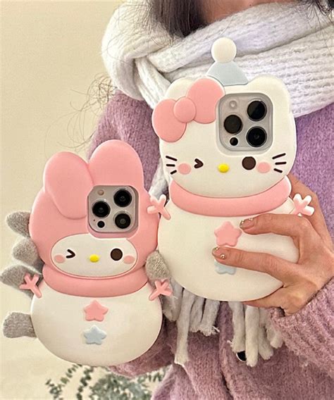 키티 마이멜로디 눈사람 케이스 아이폰케이스 헬로키티 헬로키티케이스 키티케이스 마이멜로디케이스 마멜 마멜케이스 눈사람케이스 겨울케이스 실리콘 실리콘케이스 화이트 핑크 우정