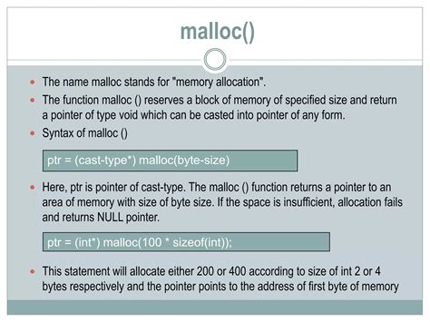 Dynamic Memory Allocation Pptx Programming Languages Computing