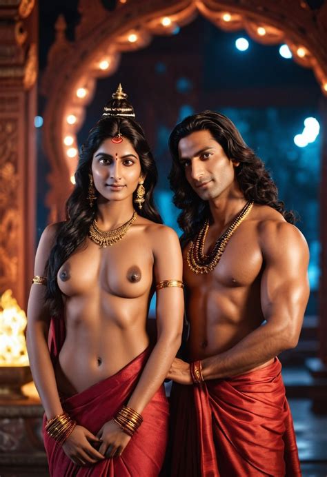 Indian Goddess And God Shiva In A Unique Setting Stable Diffusion Online