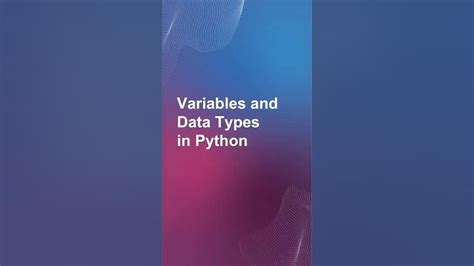 Python Variables And Datatype Explained In 60 Seconds Python Programming Coding Shorts