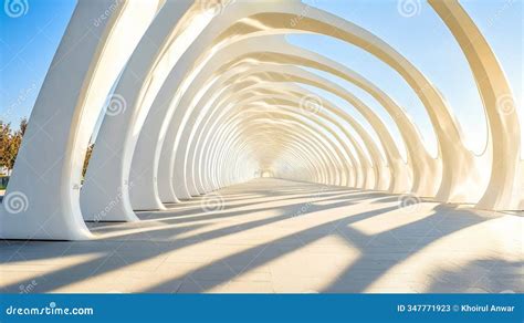 Modern Architectural Tunnel With Arched Design Stock Illustration