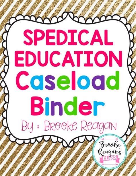Special Education Teacher Caseload Binder Editable Special