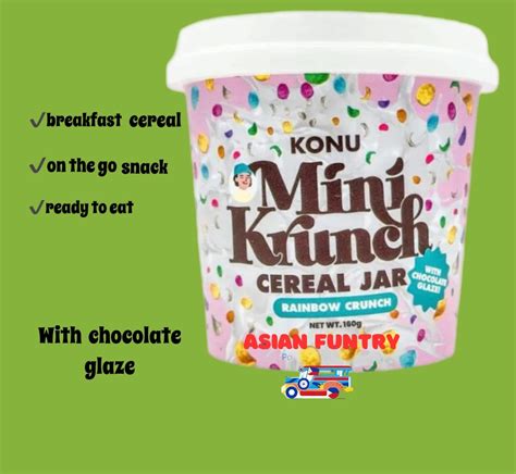 Konu Mini Krunch Cereal Jar Rainbow Crunch 160g Asian Funtry