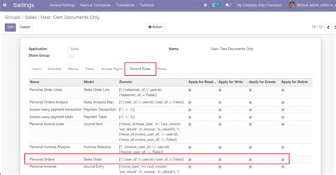 How To Modify Existing Record Rules In Odoo