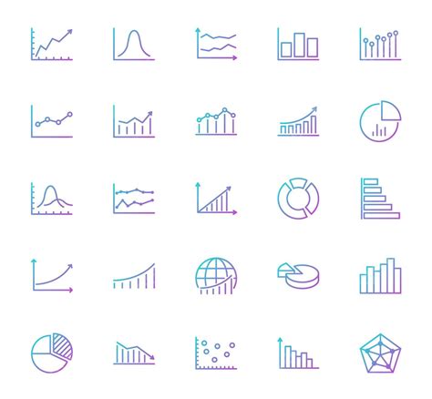 Outline Icons Of Graphsdiagrams For Webprint Design Info Design