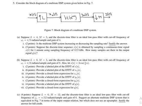 solved 5 consider the block diagram of a multirate dsp