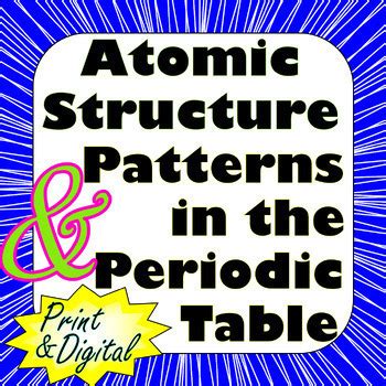 Atomic Structure Periodic Table Patterns Print Digital Activities Bundle