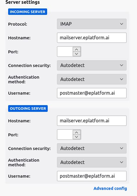 cannot access mail server accounts on thunderbird r selfhosted