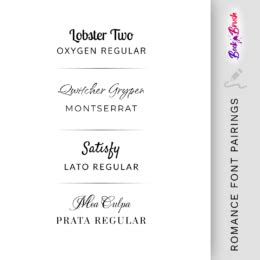 Genre Font Pairings For Graphics And Book Covers With Font Pairings Book Brush