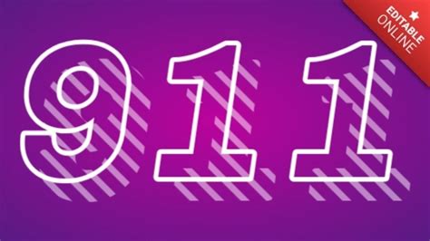 911 Style Line Shadow Strip Text Effect Generator