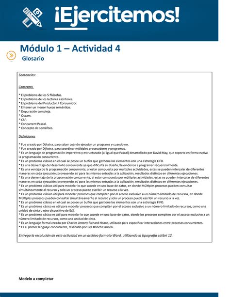 api 1 algoritmos concurrentes módulo 1 actividad 4 glosario