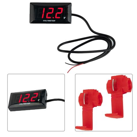 Mosiee Dc 12V Led Digital Monitor Volt Meter Display Battery Gauge Voltage Caravan Car Walmart Com