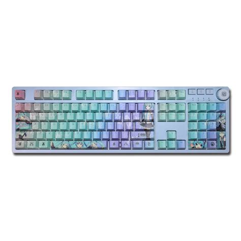 Hatsune Miku Keyboard 104 Keycaps Two Dimensional Pbt Keycaps Mx Switch Cherry Anime Keyboard