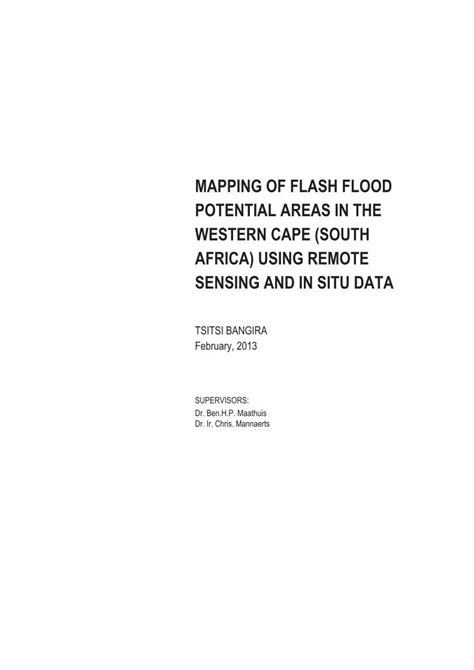 Pdf Mapping Of Flash Flood Potential Areas In The Dokumentips