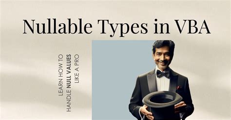 Nullable Types In Vba By No Longer Set Medium