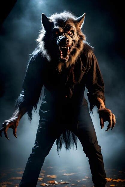 Premium Photo Portrait Of A Werewolf Halloween Concept