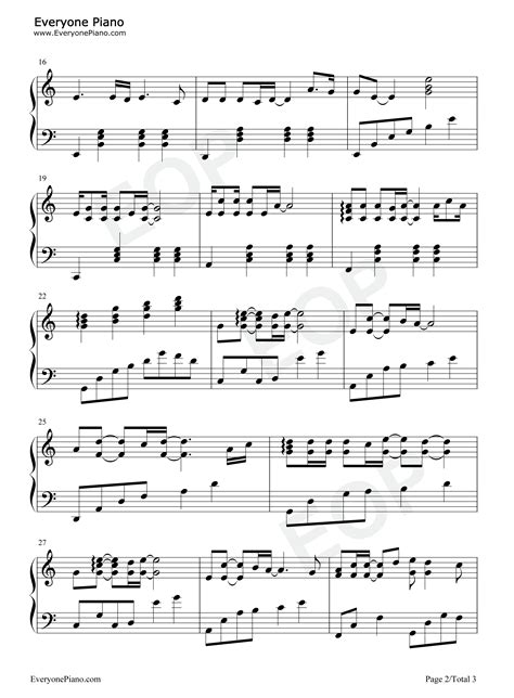 感恩的心 獨奏c調五線譜預覽 Eop線上樂譜架