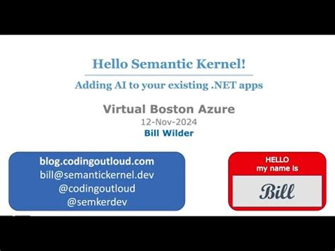 Talk Hello Semantic Kernel And Giving Your AI A Goal Coding Out Loud