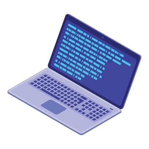 Laptop With Programing Code Vector Art At Vecteezy