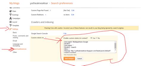 code for custom robots txt on blogger yutheakneakkar