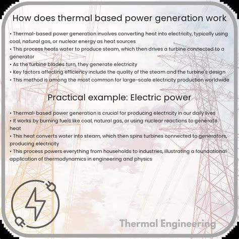 How Does Thermal Based Power Generation Work