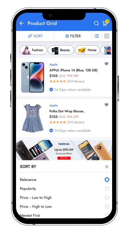 ClickCart React Native Expo ECommerce Mobile App Template By IndianCoder