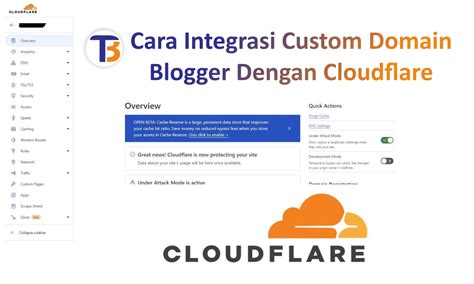 Cara Mengintegrasikan Custom Domain Blogger Dengan Cloudflare Blog