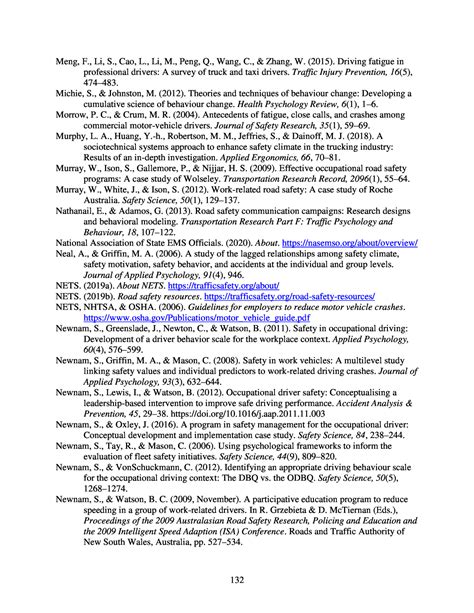 References Developing Employer Based Behavioral Traffic Safety Programs For Drivers In The