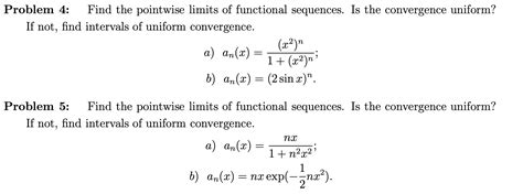 solved problem 4 find the pointwise limits of functional