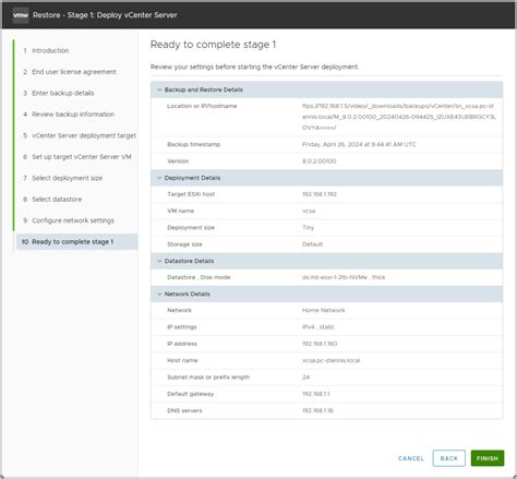Restore Your File Based Vcenter Backup Using The Vcenter Server