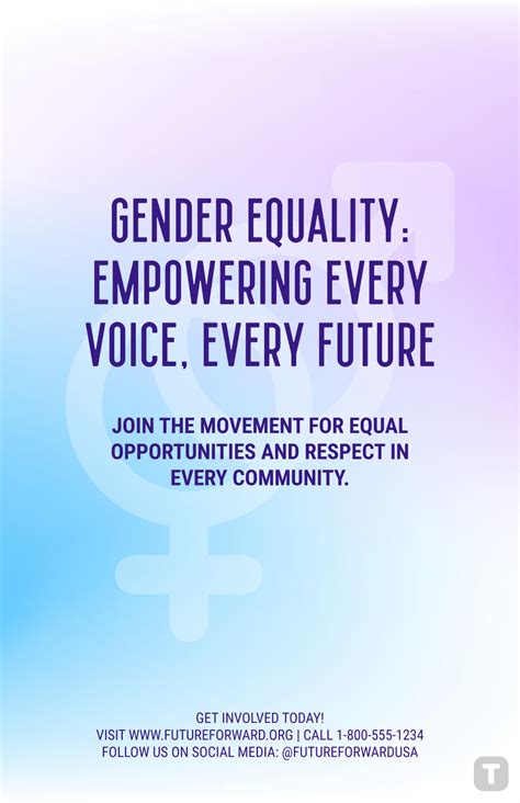 Free Gender Equality Poster Templates Editable And Printable