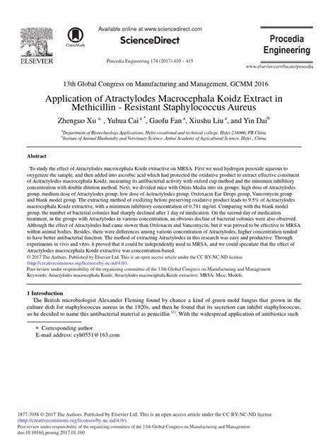 Application Of Atractylodes Macrocephala Koidz Extract In M 2017