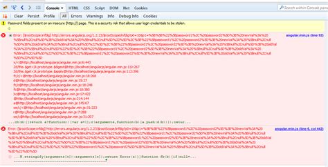 Javascript Console Error