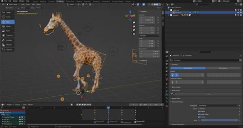 Fur Giraffe Rigged In Blender Model Turbosquid 1968370