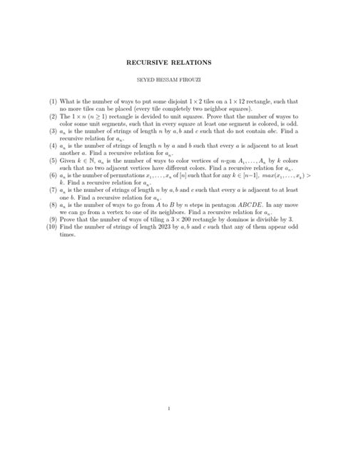 recursive relations pdf