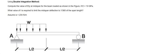 Solved Using Double Integration Method Compute The Value Of