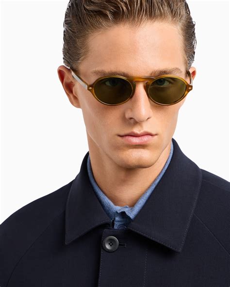Mens Oval Sunglasses Giorgio Armani