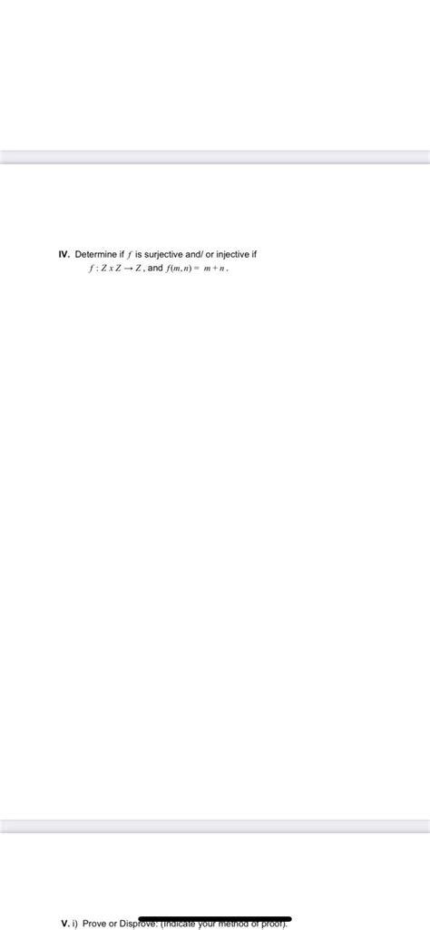 solved iv determine if f is surjective and or injective if