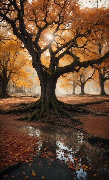 Premium Photo A Tree With Its Roots In The Water