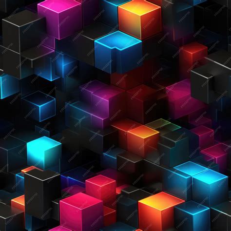 Premium Ai Image Pattern Tile Tetris Geometric Seamless Wallpaper