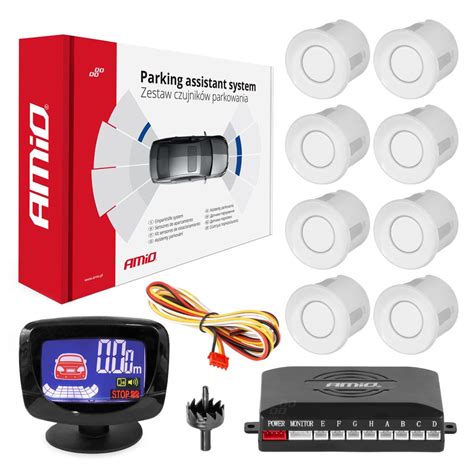 Set Of Reversing Parking Sensors Led Graph 8 Sensors White Wassermaneu