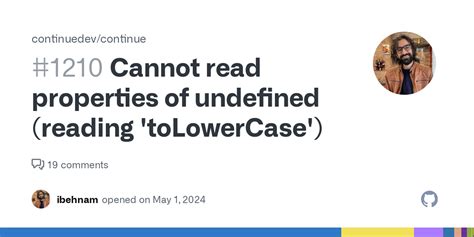 Cannot Read Properties Of Undefined Reading Tolowercase · Issue